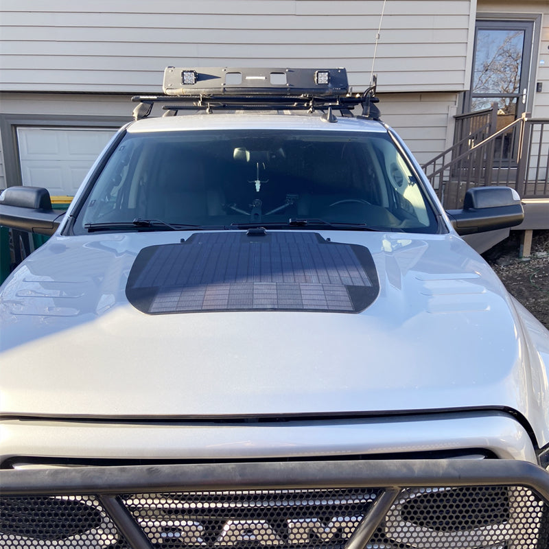 Dodge Ram HD(2010-2018) Lensun 80W Hood Flexible Solar Panel – Mike's ...